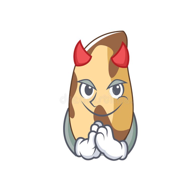 Devil Brazil Nut Mascot Cartoon Stock Vector - Illustration of emoticon ...