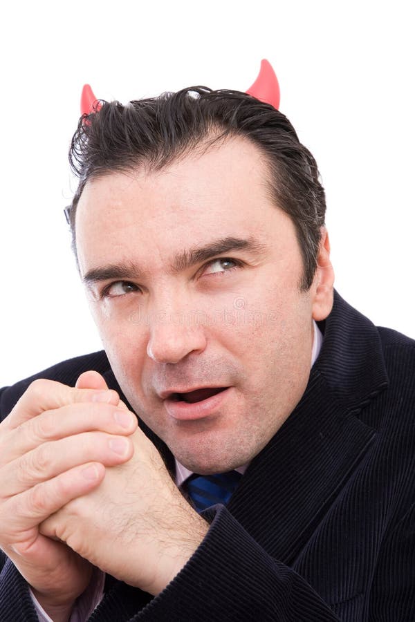 Evil businessman stock image. Image of mystery, devilish - 8687005