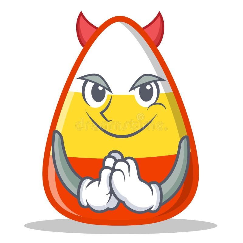 Devil Candy Corn Character Cartoon Stock Vector - Illustration of ...