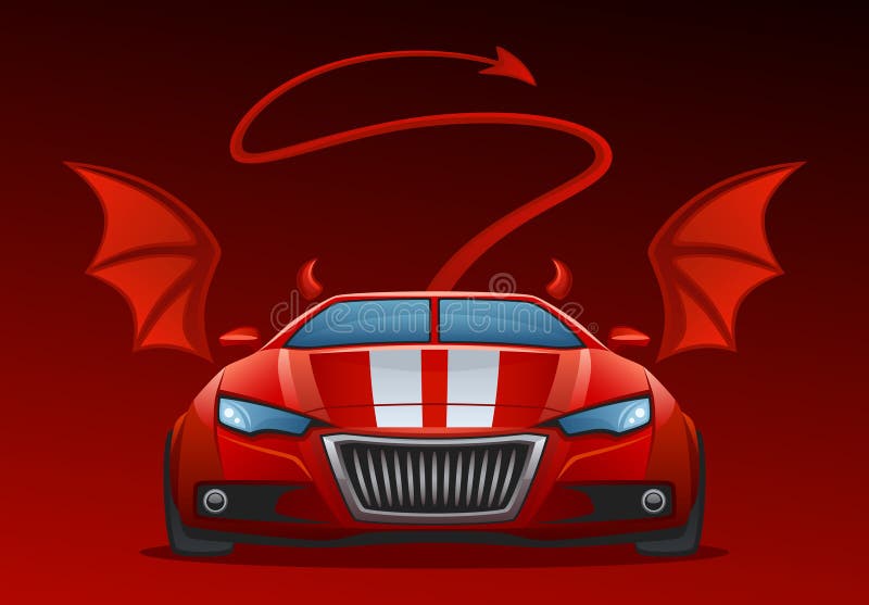 Devil s Car stock vector. Illustration of clip, fate, evil - 7541700