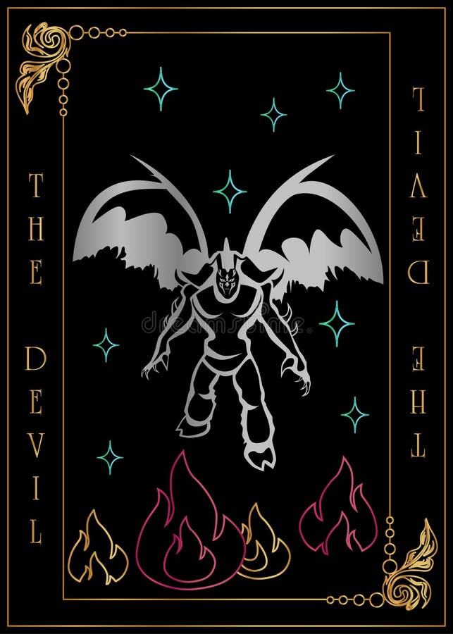 The Devil Card stock vector. Illustration of magic, spirituality ...