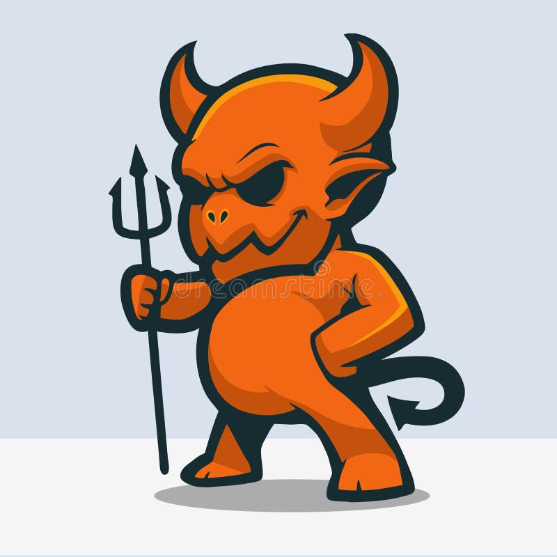 Devil Cartoon stock vector. Illustration of happy, mascot - 77980024