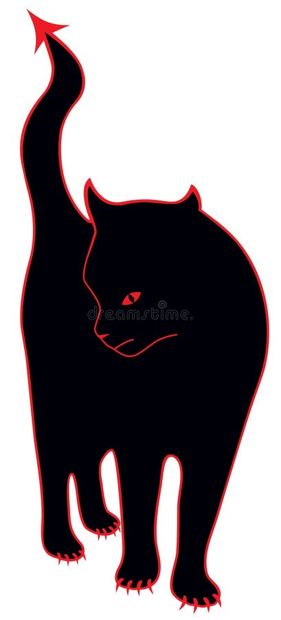 Devil Cat stock vector. Illustration of elegant, magic - 4402891