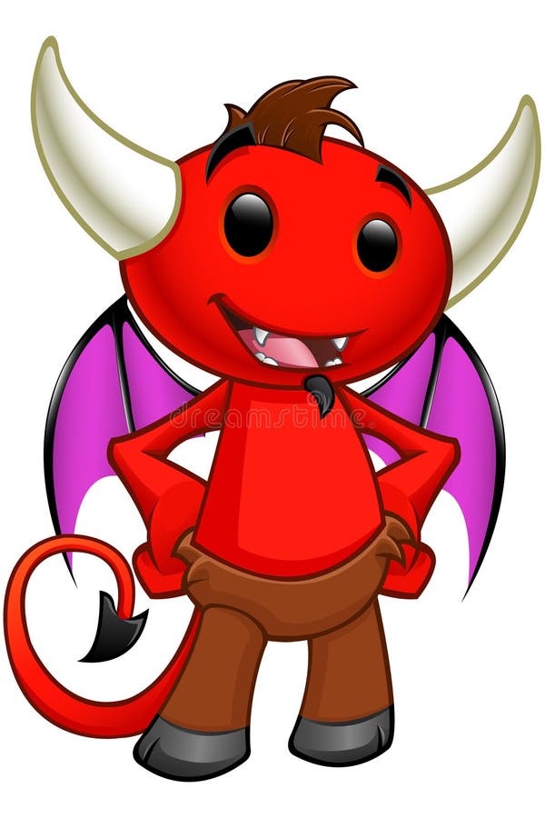 Devil Character - Hands on Hips Stock Vector - Illustration of evil ...