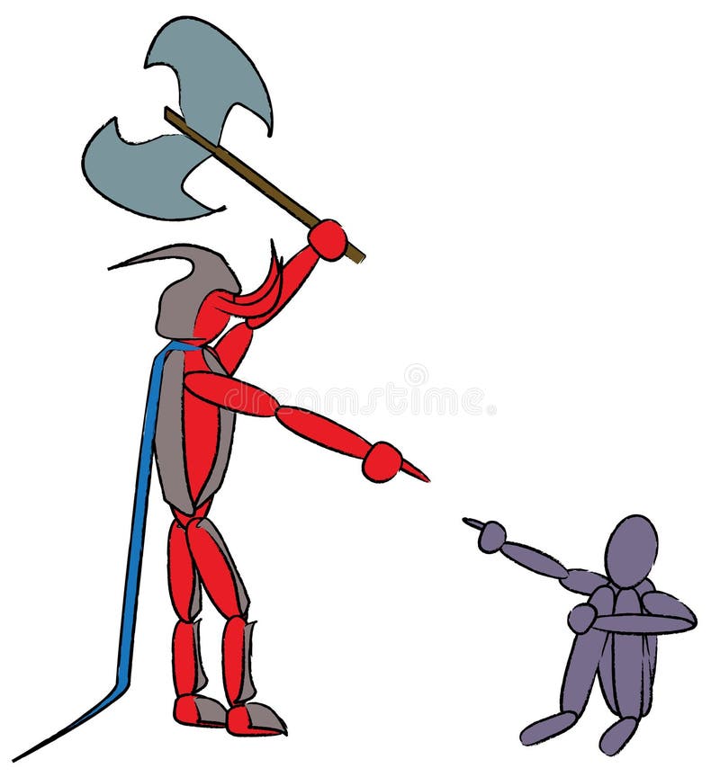 Devil and child stock illustration. Illustration of illustrated - 12142361