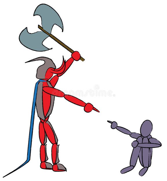 Devil and child stock illustration. Illustration of illustrated - 12142361