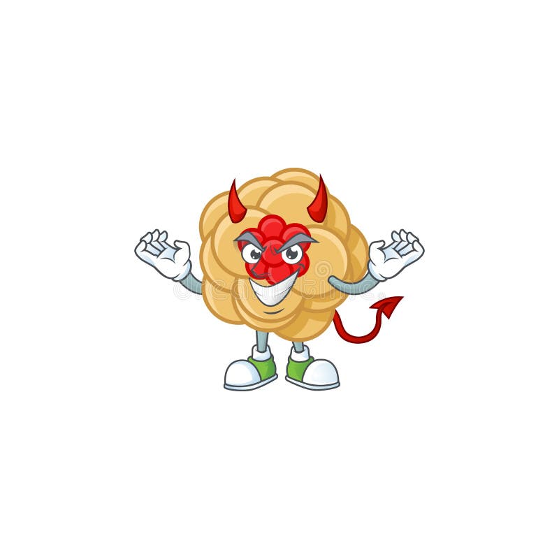 Devil Chinese Gold Flower Cartoon Character Design Stock Vector ...
