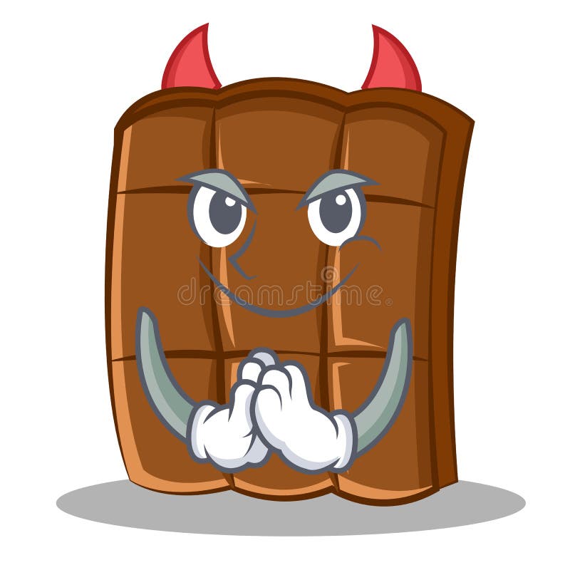 Devil Chocolate Character Cartoon Style Stock Vector - Illustration of ...