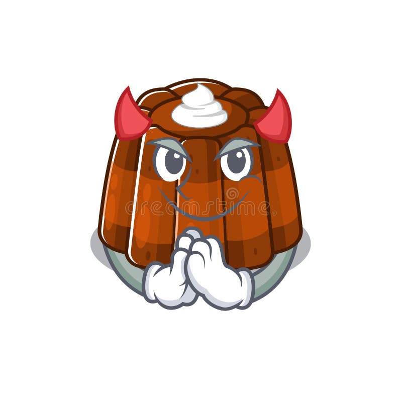 Devil Chocolate Love Cupcake Cartoon Character Design Stock Vector ...