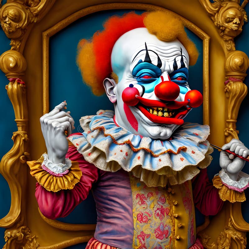 Devil Clown, Generative AI Illustration Stock Photo - Image of dead ...