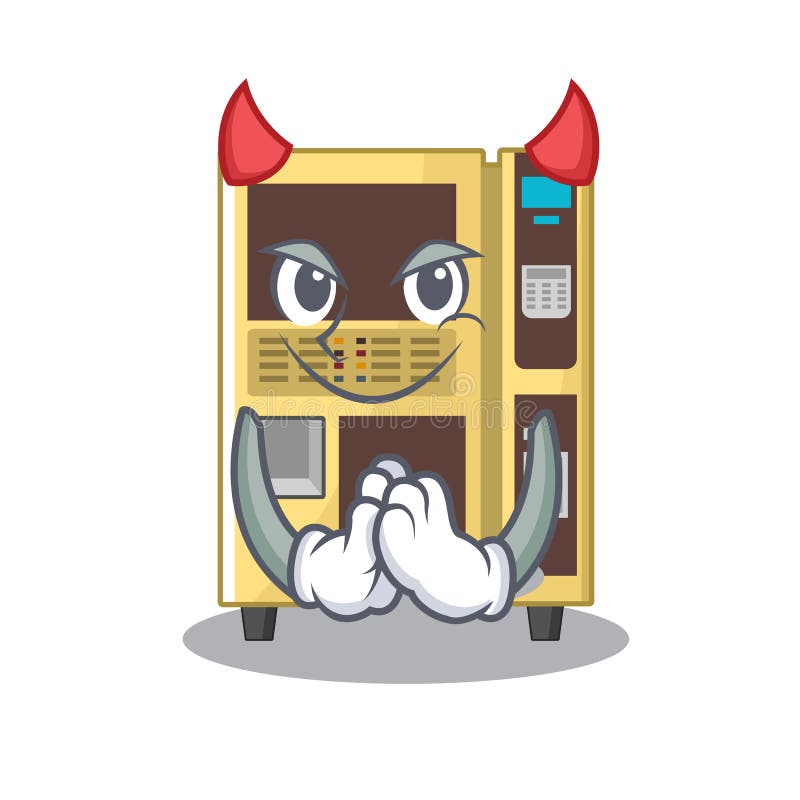 Devil Coffee Vending Machine in a Karakter Stock Vector - Illustration ...