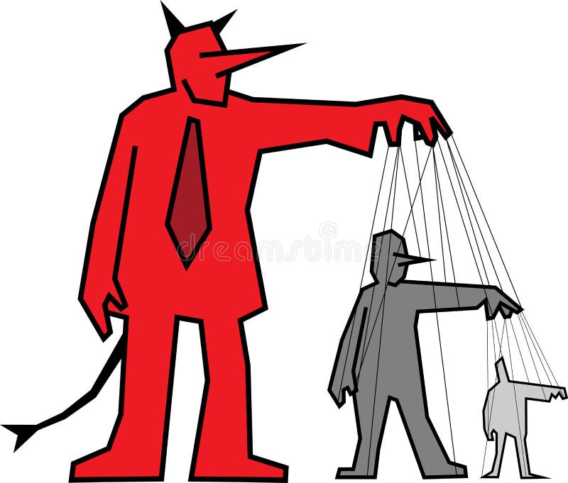 Devil Controlling Other People Stock Vector - Illustration of power ...