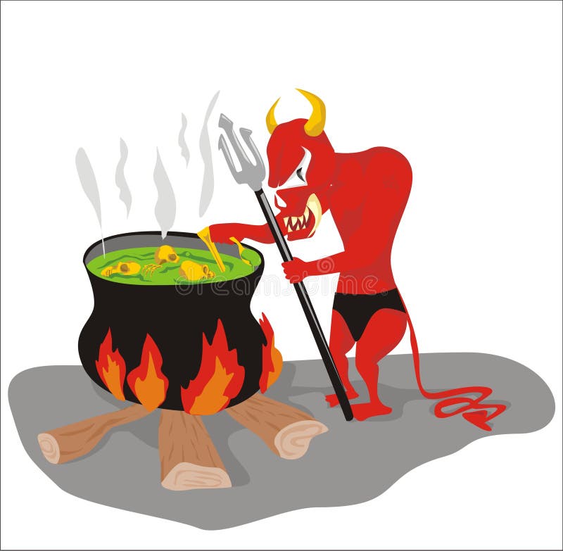Devil cook stock vector. Illustration of devils, vicious - 20531144