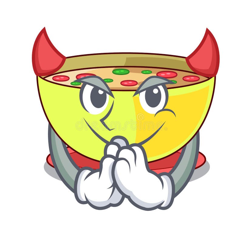 Devil Corn Chowder in the Mascot Shape Stock Vector - Illustration of ...