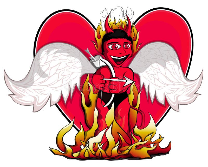 Evil cupid stock vector. Illustration of glasses, romantic - 36043363