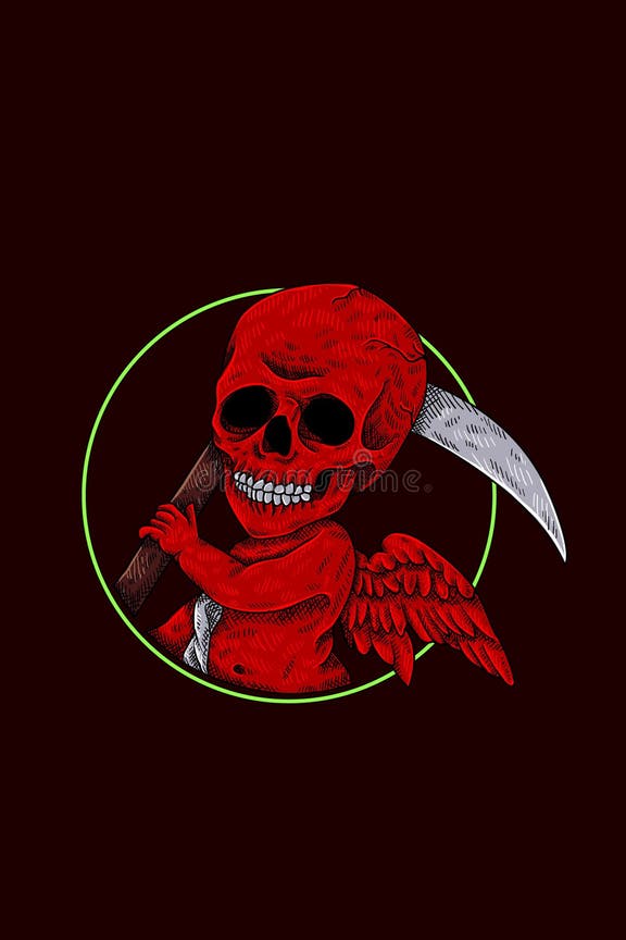 Devil Cupid with Machete Vector Illustration Stock Vector ...