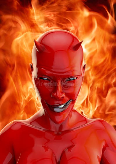 She devil stock illustration. Illustration of fiend, fiery - 30395664