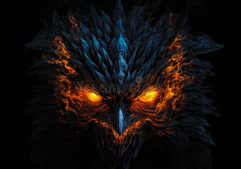 Devil. Demon Head on Fire. AI Generated Stock Illustration ...