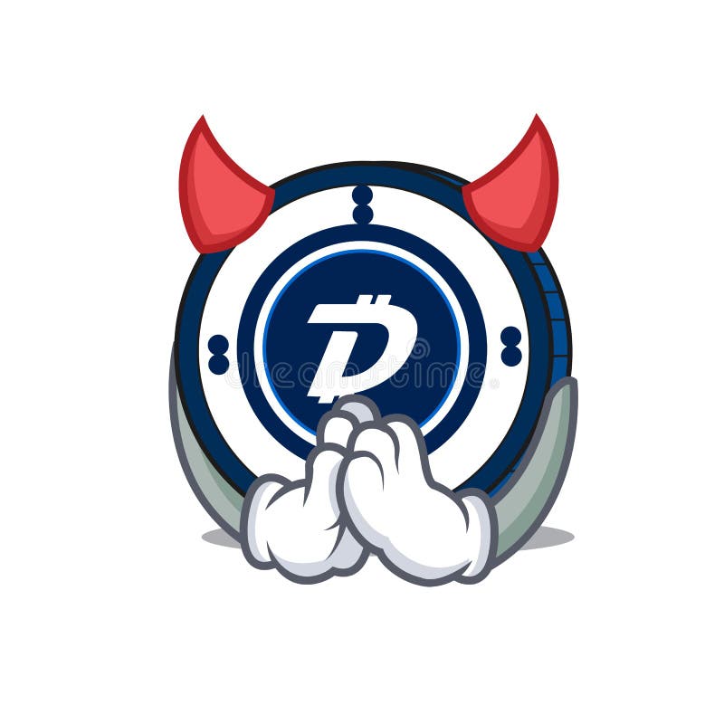 Devil Digibyte Coin Mascot Cartoon Editorial Image - Illustration of ...