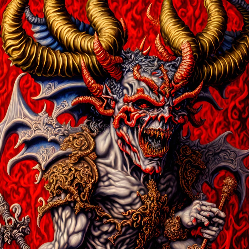 Devil, Generative AI Illustration Stock Illustration - Illustration of ...