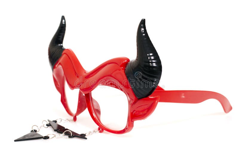 Devil Disguise Masquerade Glasses Stock Photo - Image of glass, face ...