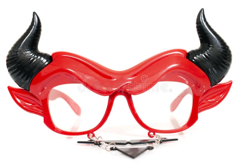Devil Disguise Masquerade Glasses Stock Image - Image of background ...
