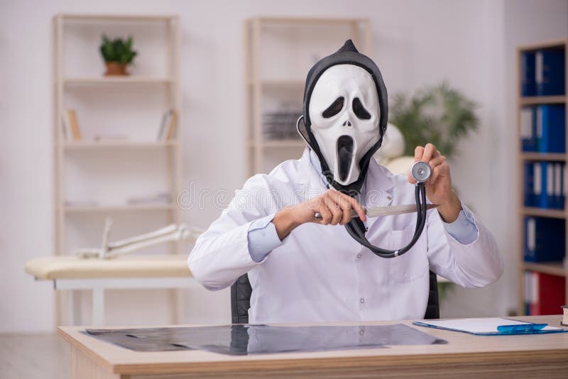 Devil Doctor Working in the Clinic Stock Image - Image of killing ...