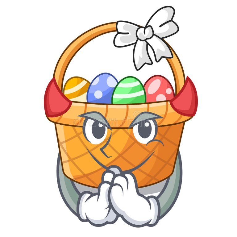 Devil Easter Basket Miniature the Shape Mascot Stock Vector ...