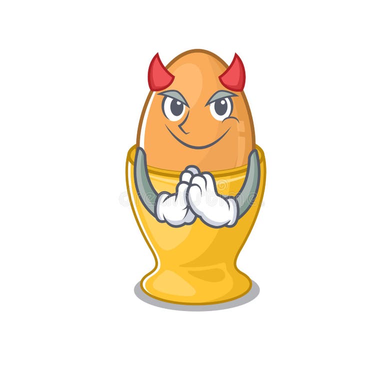 Devil Egg Cup Cartoon in Character Design Stock Vector - Illustration ...