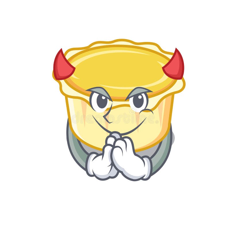 Devil Egg Tart Mascot Cartoon Stock Vector - Illustration of funny ...