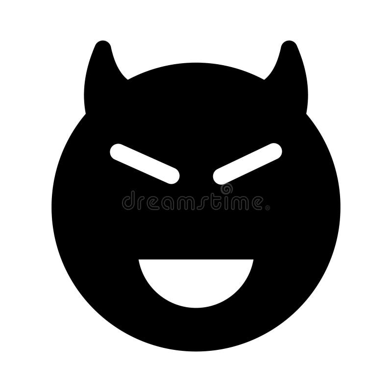 Devil Emoji Isolated Vector Icon Which Can Easily Modify or Edit Stock ...