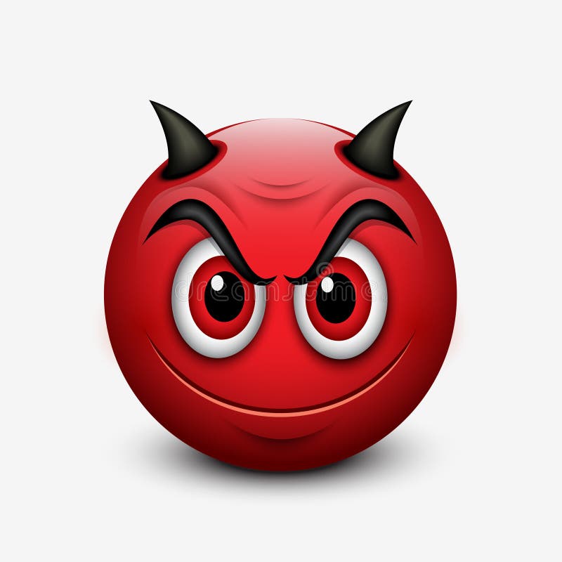 Devil emoticon stock vector. Illustration of diabolical - 15453240