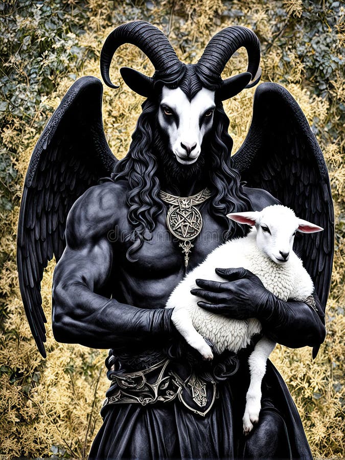 Baphomet Holding a Lamb, Dismal Creation, Demonic, Evil, in Hell ...