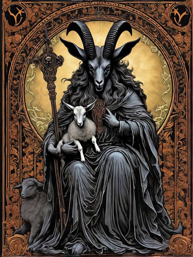 Baphomet Holding a Lamb, Dismal Creation, Demonic, Evil, in Hell ...