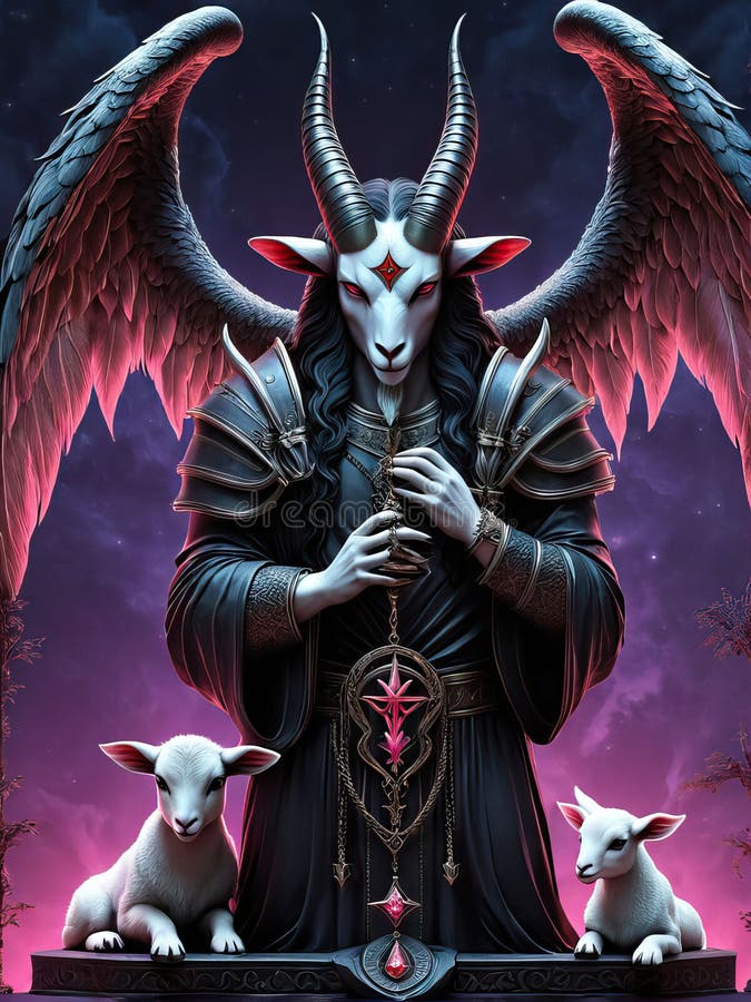 Baphomet Holding a Lamb, Dismal Creation, Demonic, Evil, in Hell ...