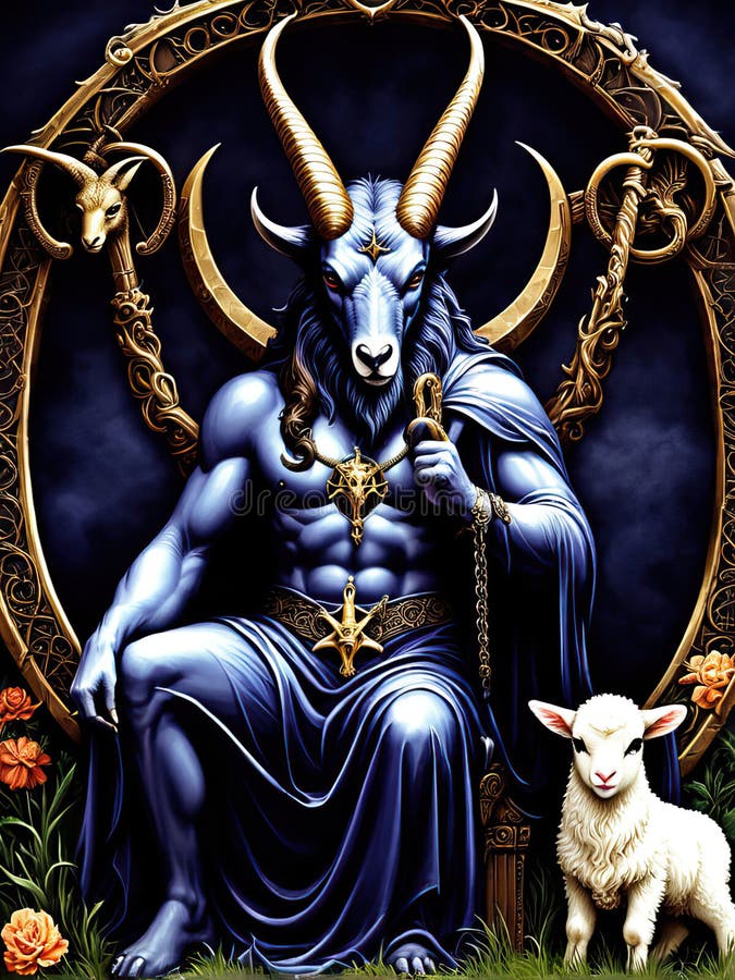 Baphomet Holding a Lamb, Dismal Creation, Demonic, Evil, in Hell ...