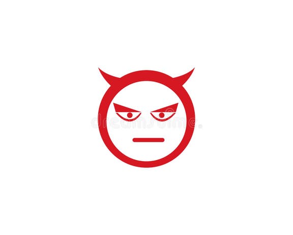 Devil face logo vector stock vector. Illustration of fear - 131267345