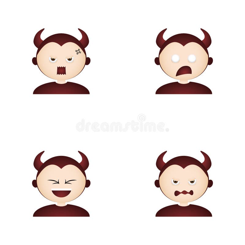 Vampire Facial Expressions stock illustration. Illustration of holiday ...