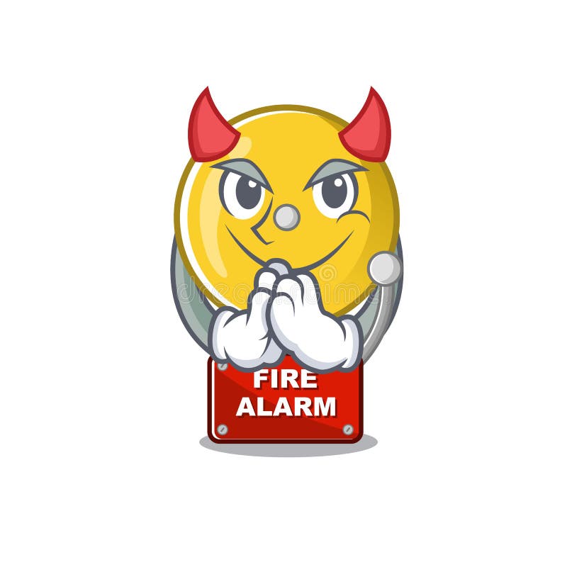 Devil Fire Alarm with the Character Shape Stock Vector - Illustration ...