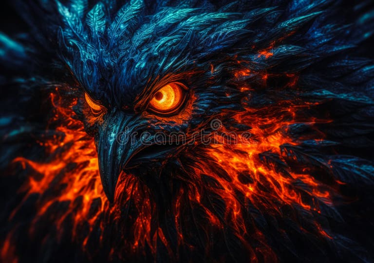 Devil. Demon Head on Fire. AI Generated Stock Illustration ...