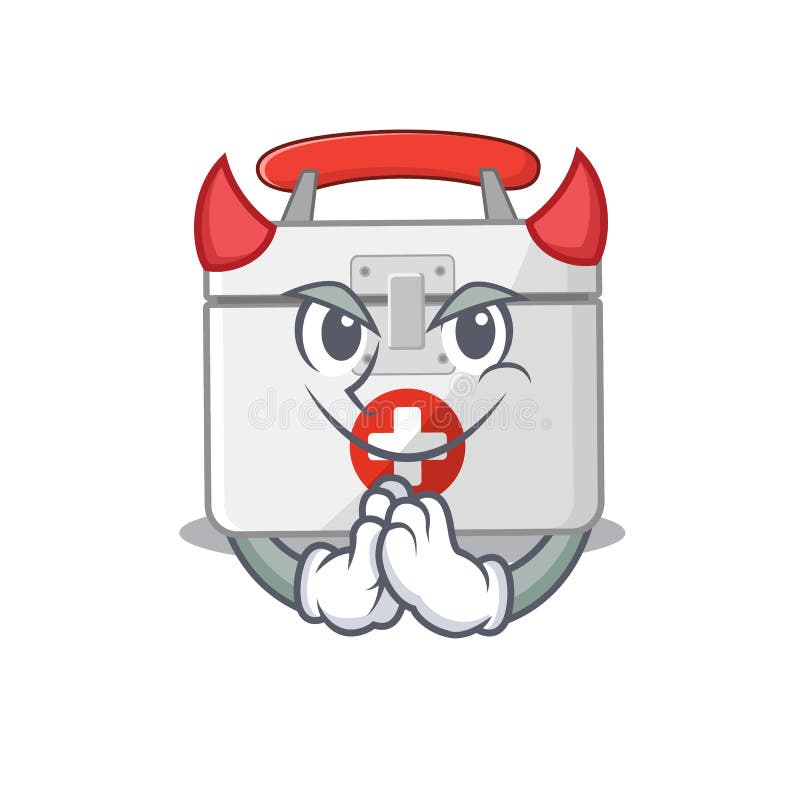 Devil First Aid Kit Cartoon in Character Design Stock Vector ...