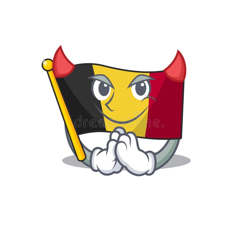 Devil Flag Belgium Isolated with the Cartoon Stock Vector ...