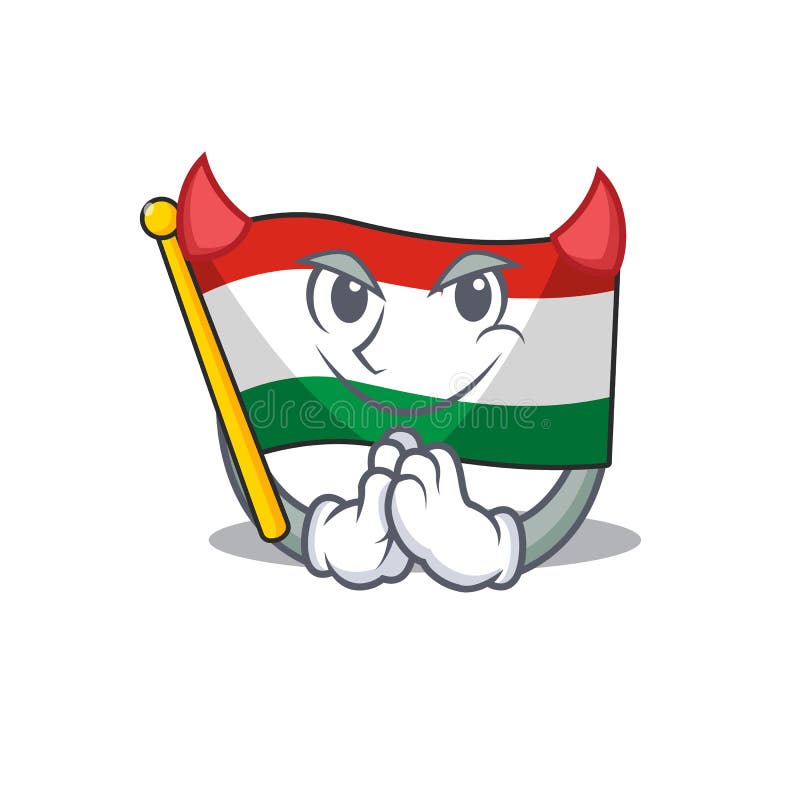 Devil Flag Hungary Isolated with the Cartoon Stock Vector ...