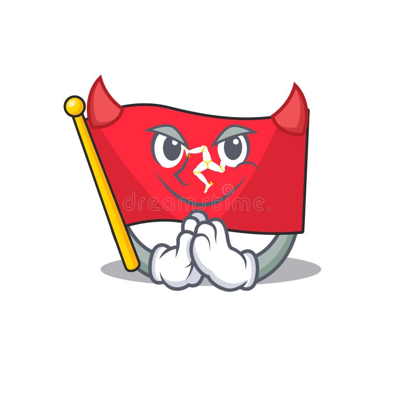 Devil Flag Isle of Man Isolated Cartoon Stock Vector - Illustration of ...