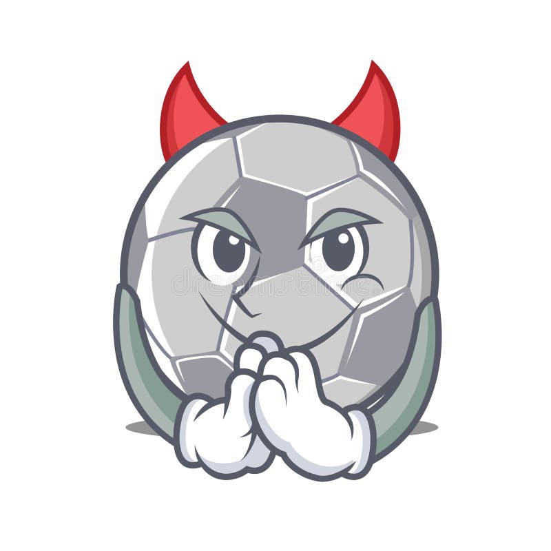 Devil Football Character Cartoon Style Stock Vector - Illustration of ...