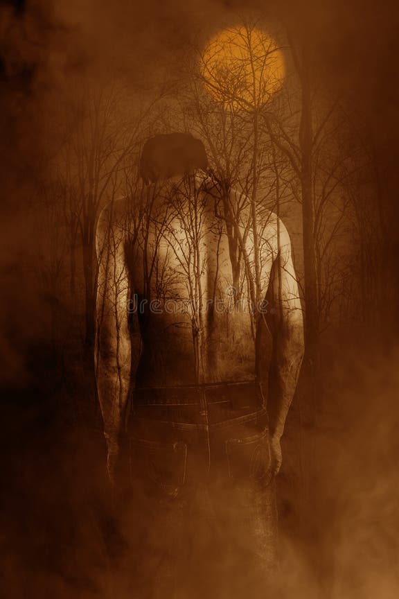 Devil in the forest stock image. Image of devil, scary - 95704057