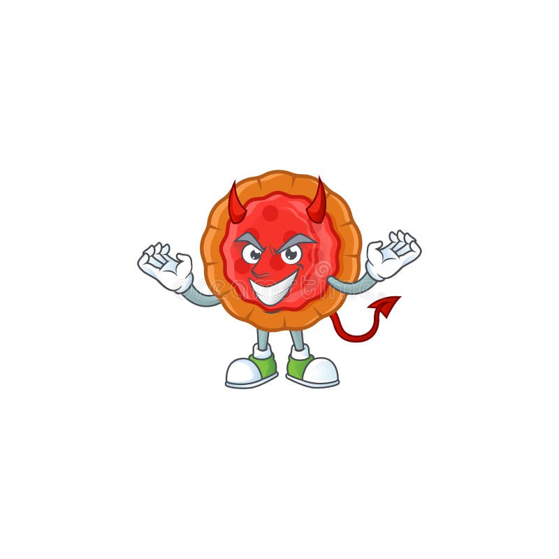 Devil Fresh Cherry Pie in the Character Stock Vector - Illustration of ...
