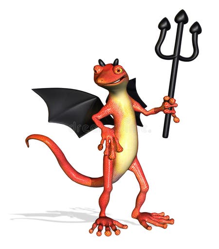 Devil Gecko stock illustration. Illustration of pitchfork - 2776640