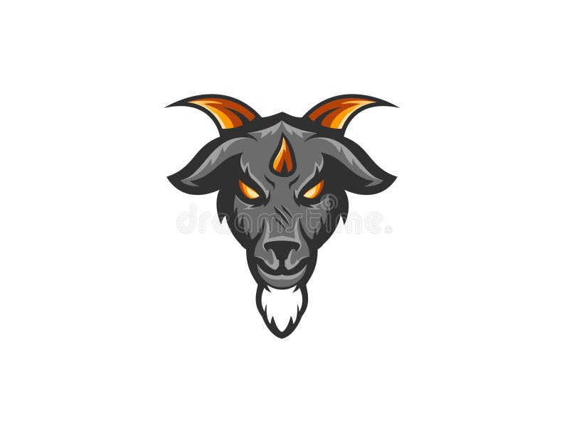 Devil Goat, Mascot Logo, Sticker Design, Vector Illustration Stock ...