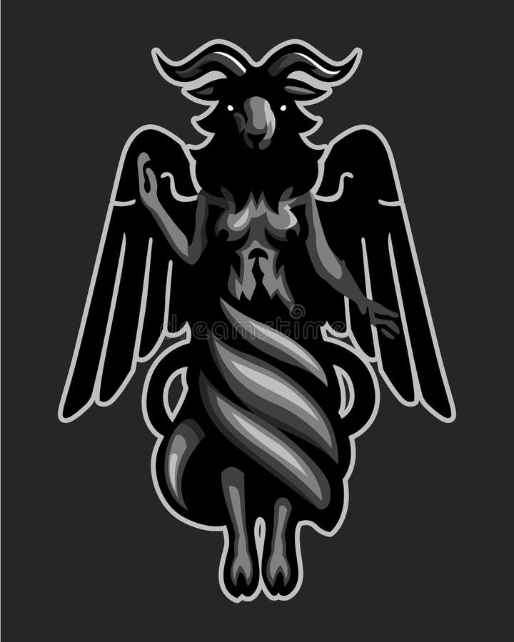 Devil Goat, Mascot Logo, Sticker Design, Vector Illustration Stock ...